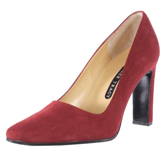 Ellen Tracy | Shoes | New Ellen Tracy Heels Pumps Sz 85 B Red Suede ...